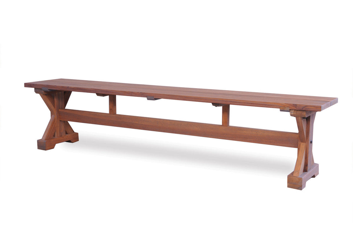 Lloyd Flanders Teak 79" Dining Bench