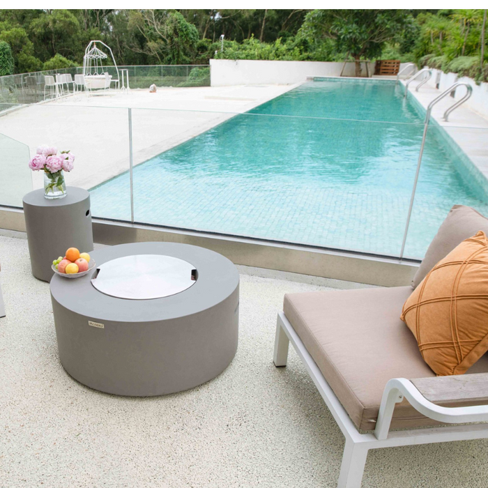 Elementi Modeno Tramore Fire Table- Modern Wicker