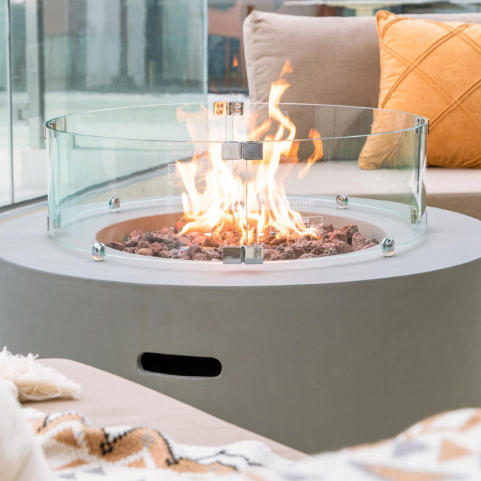 Elementi Modeno Tramore Fire Table- Modern Wicker