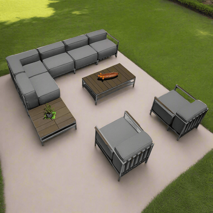 OUTSY Sunrise 8-Piece Deep Seating Set - Modern Wicker